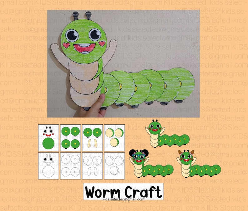 Caterpillar Craft Back to School Bulletin Board Worm Coloring Pages ...