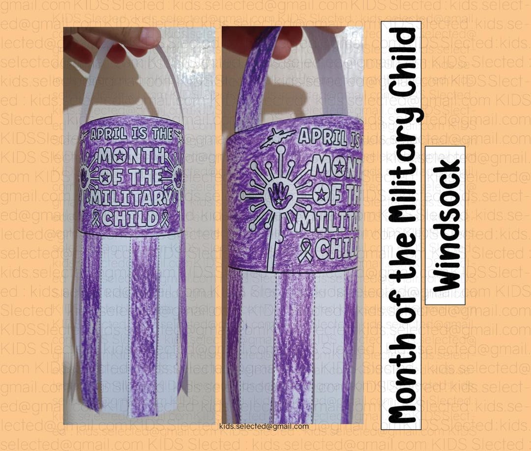 Month of the Military Child Craft Windsock Template Bulletin Board Art ...