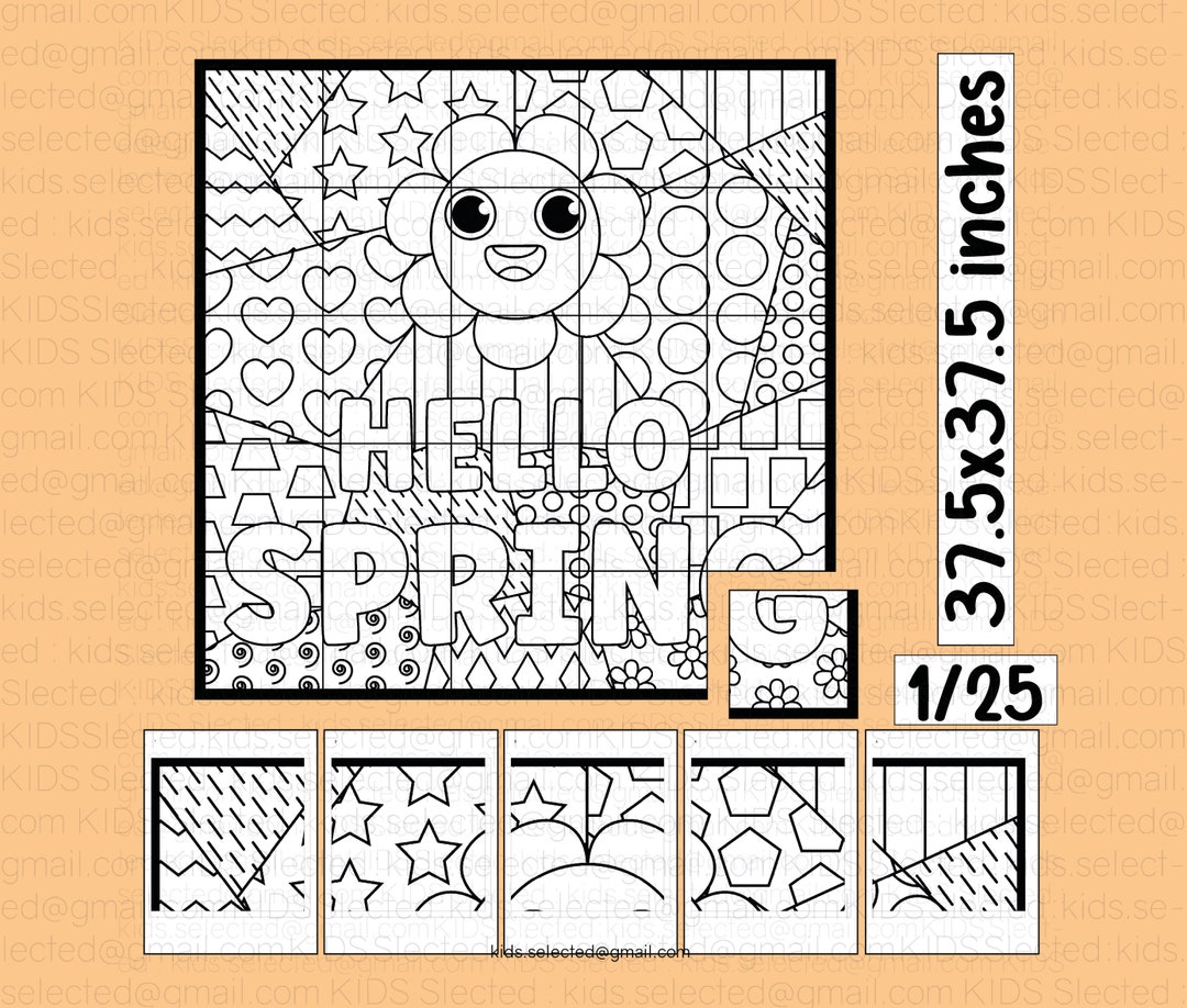 Spring Bulletin Board Flower Coloring Pages Activities Door Decor Pop ...