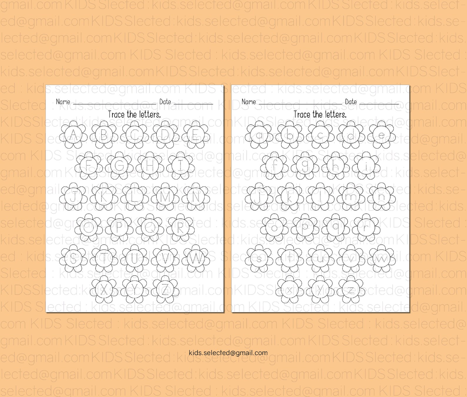 Spring Tracing Pages Alphabet Worksheets Missing Letters ABC ...