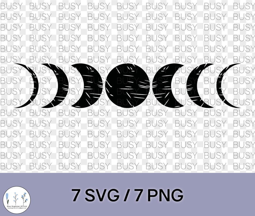 Moon Phases Svg Png Clipart Digital Instant Download - Etsy