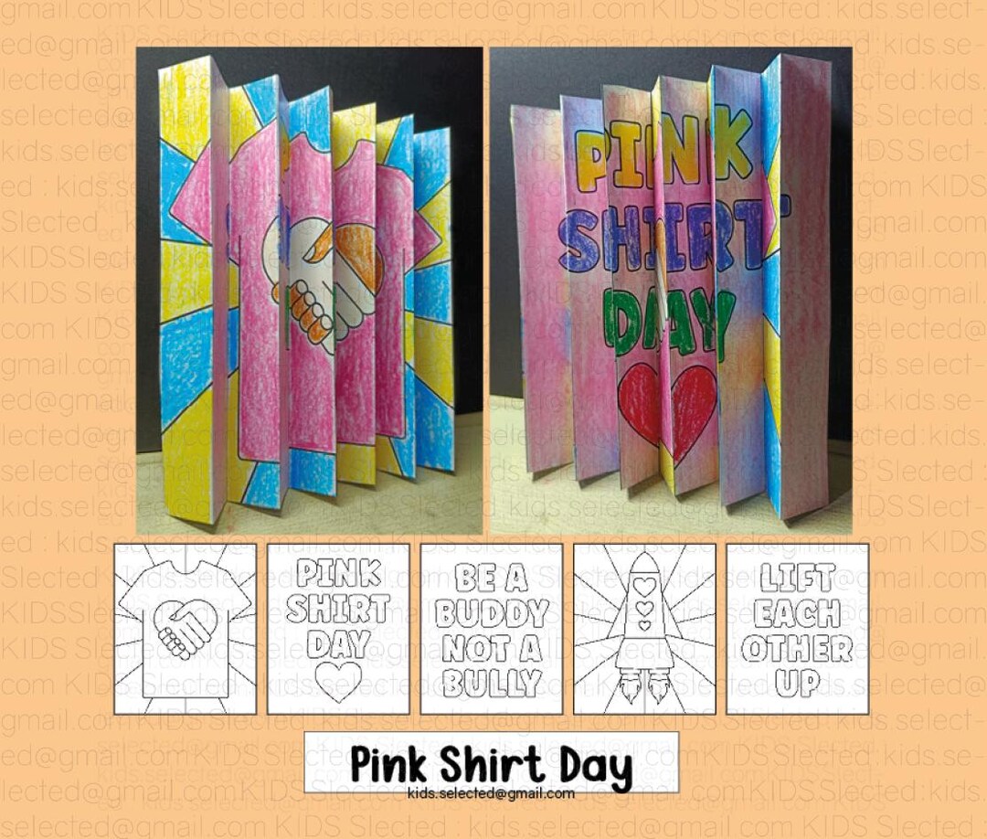 Anti Bullying Craft Pink Shirt Day Bulletin Board Agamograph Activities ...