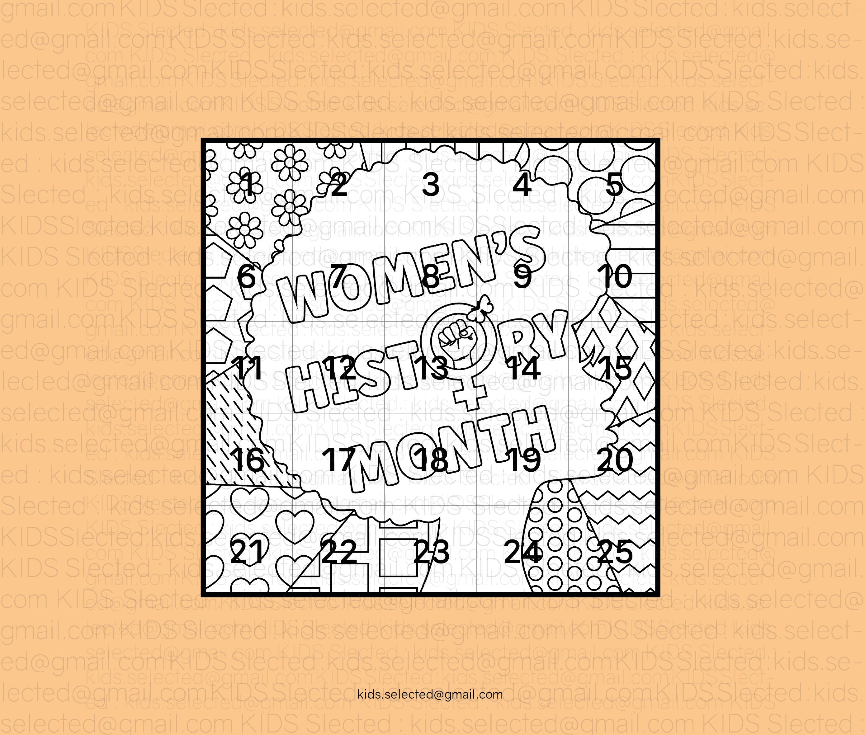 Women's History Month Bulletin Board Math Poster Coloring Pages ...
