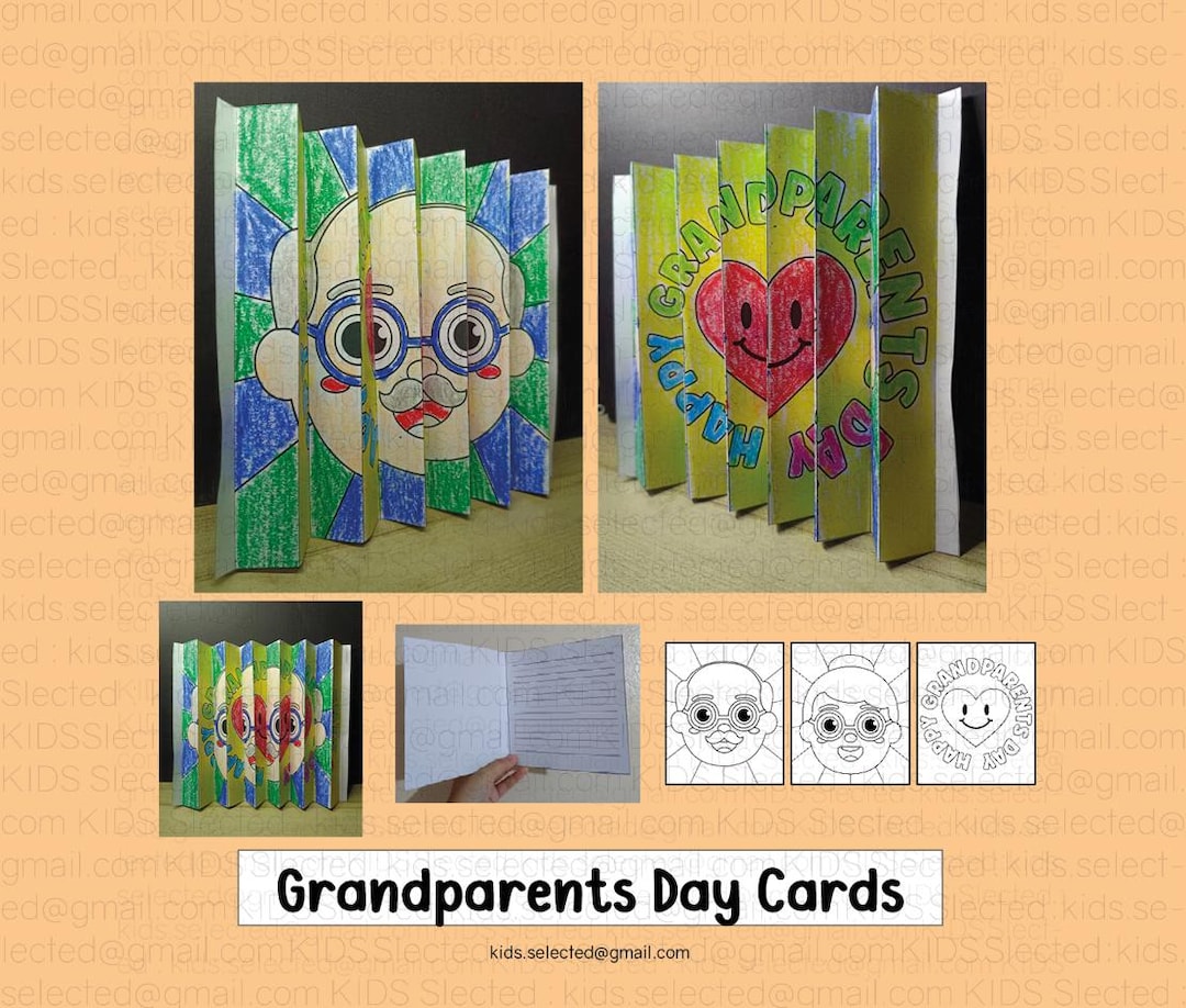 Grandparents Day Card Craft Writing Activities Agamograph Art Keepsake ...