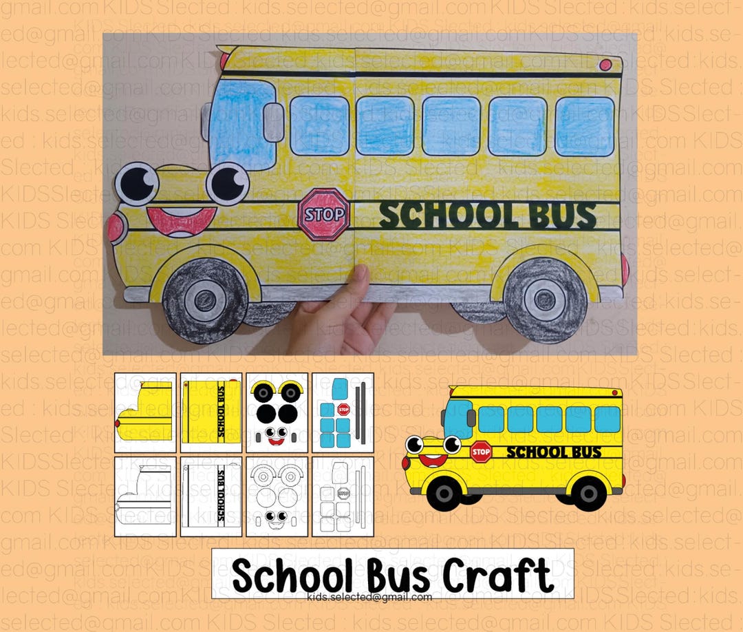 Back to School Bulletin Board School Bus Craft Coloring Pages ...