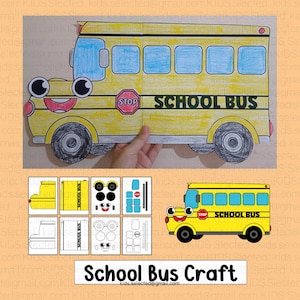 Back to School Bulletin Board School Bus Craft Coloring Pages ...