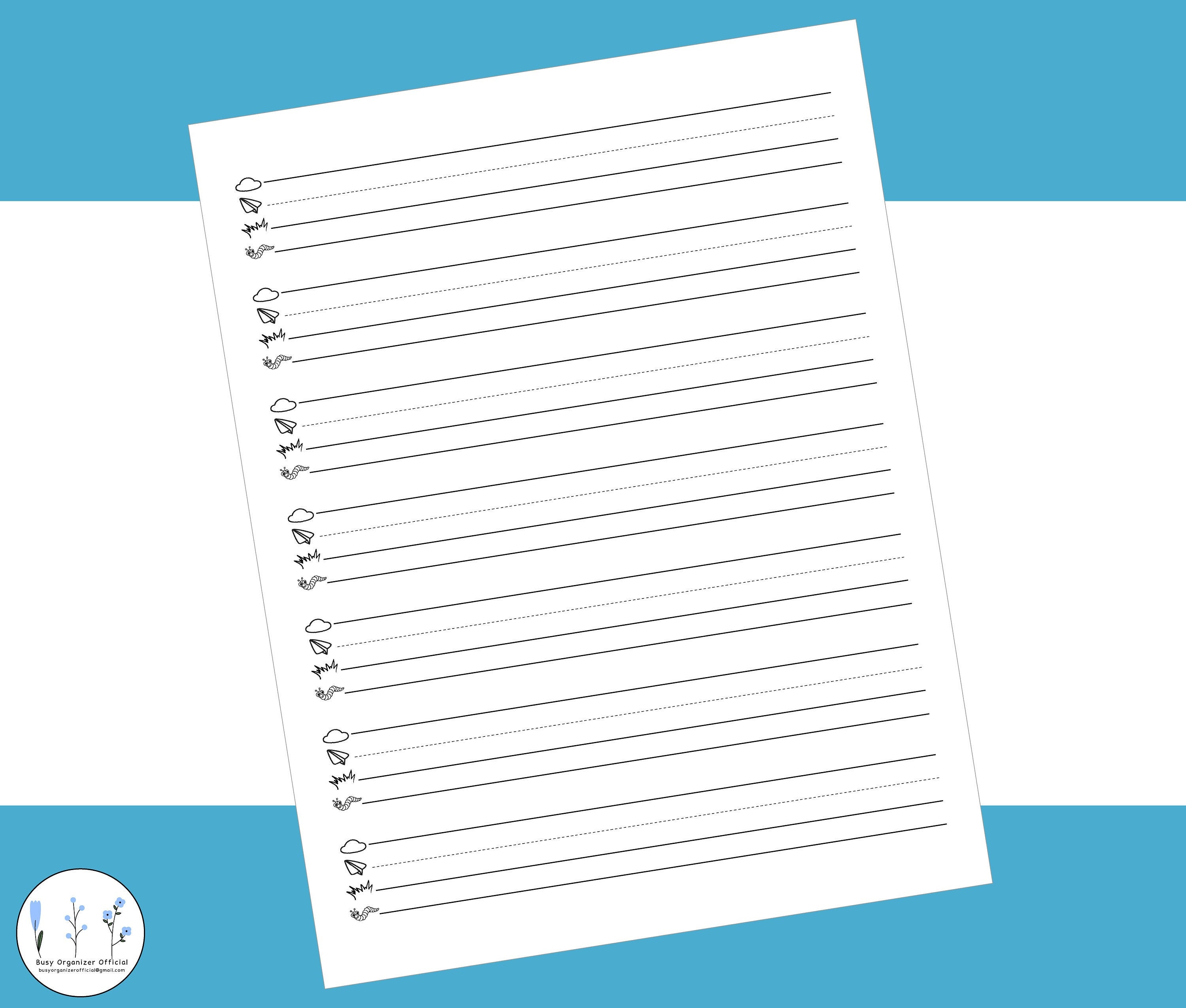 Writing Paper for Kindergarten Instant Download Printable | Etsy