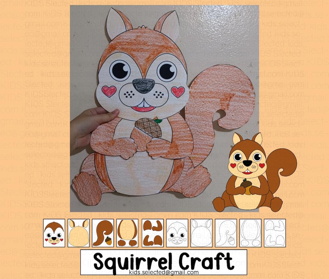 Squirrel Craft Fall Bulletin Board First Day of Fall Coloring Pages ...