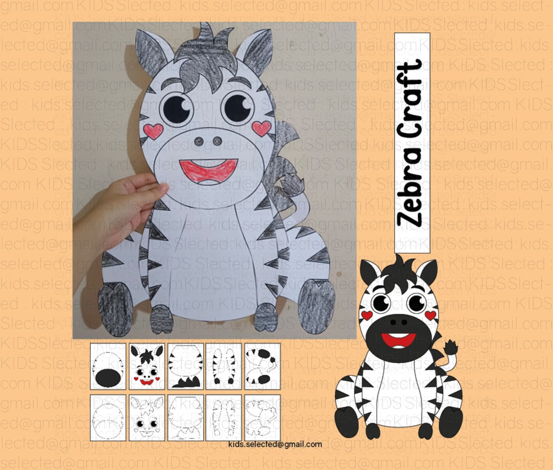 Zebra Craft Zoo Bulletin Board Safari Animals Coloring Pages Activities ...