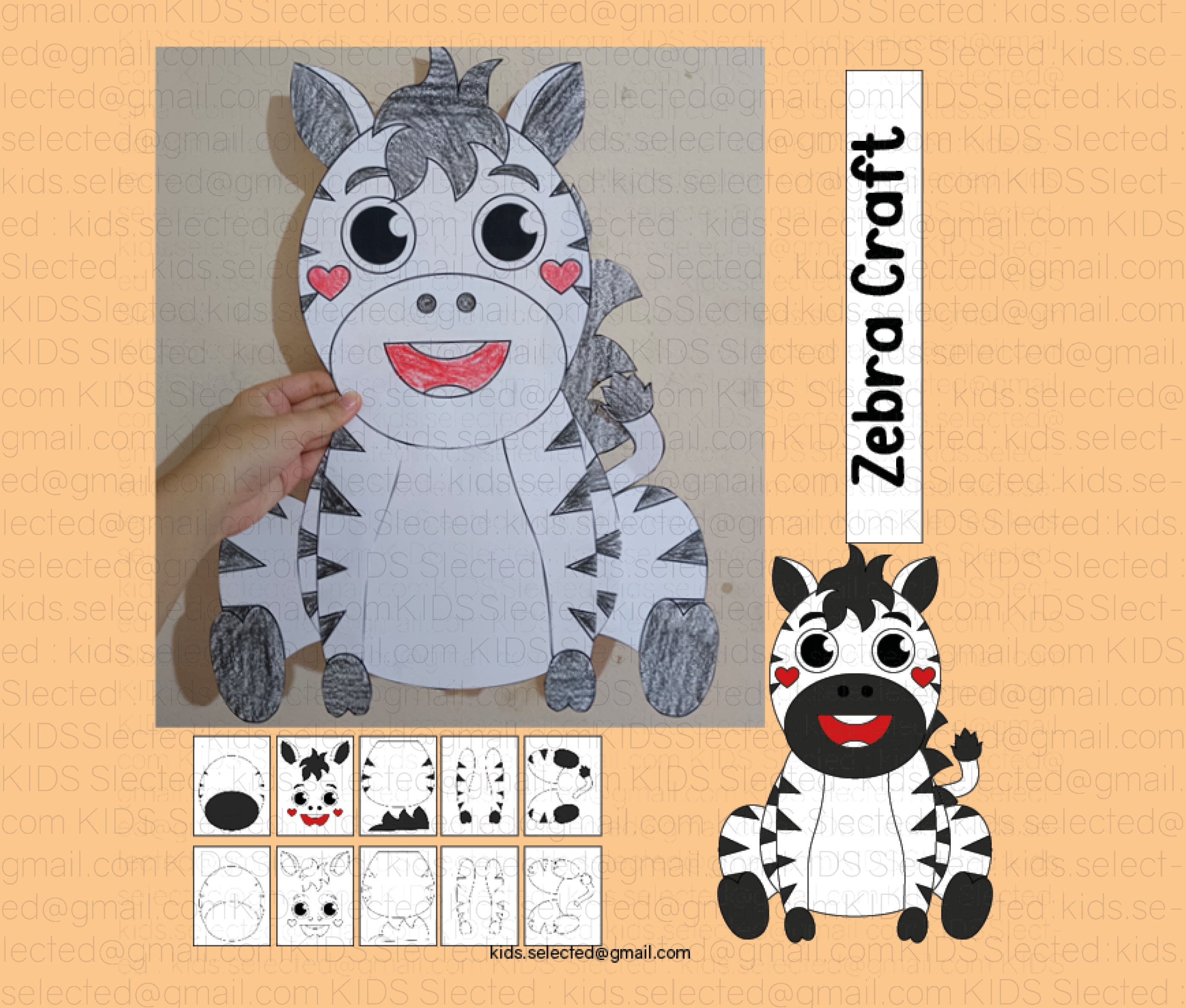 Zebra Craft Zoo Bulletin Board Safari Animals Coloring Pages Activities ...