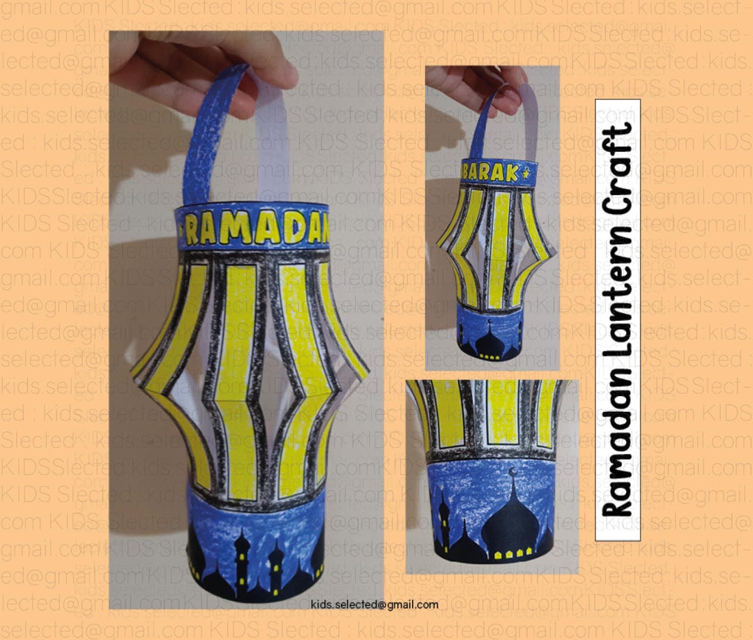 Ramadan Lantern Craft Paper DIY Activities Windsock Template for ...