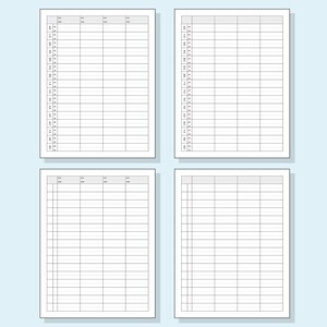 4 Column Appointment Planner Hourly Planning Sheet Undated Daily ...