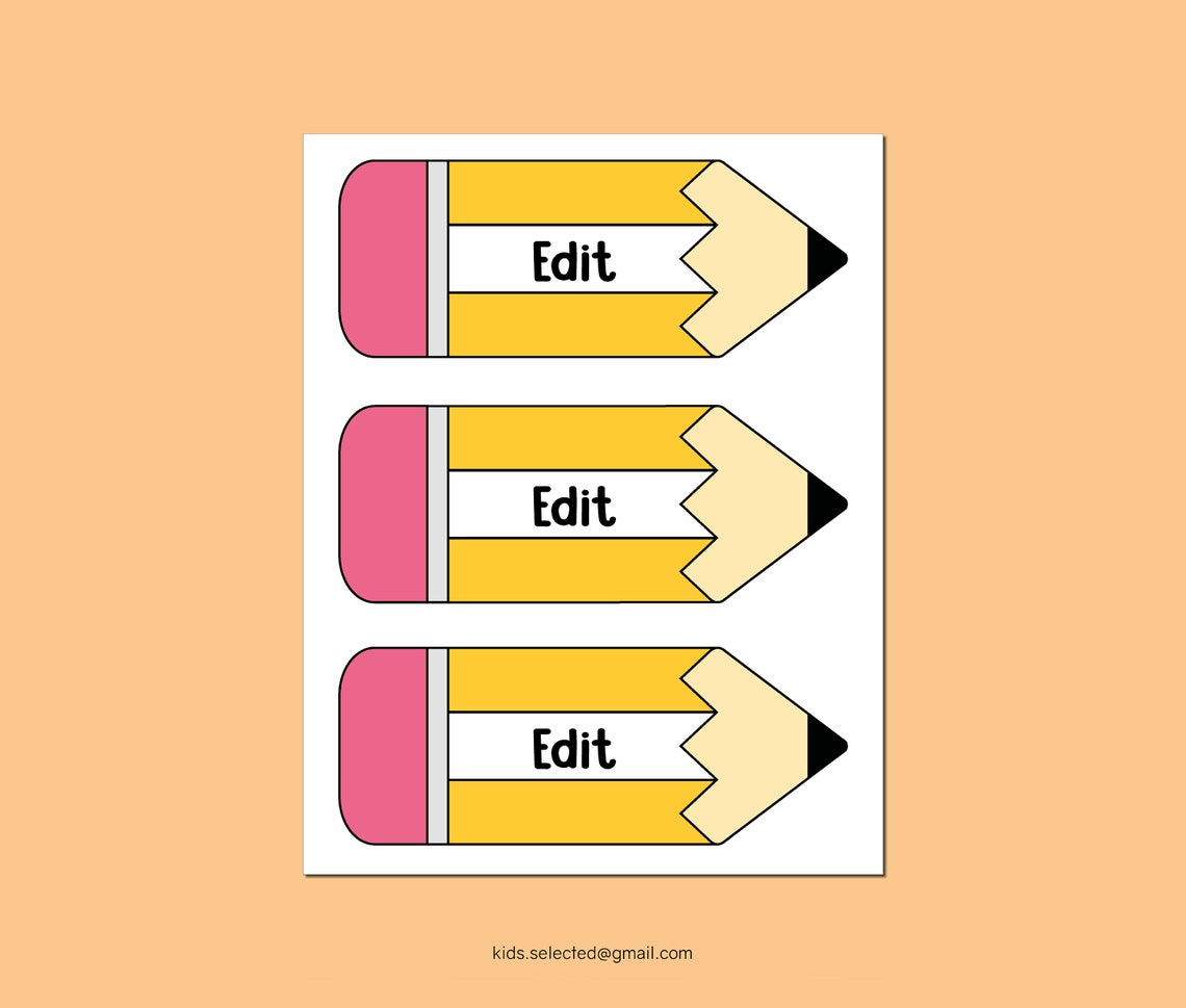 Editable Name Tags for Kids Printable Student Desk Name Plate Label ...