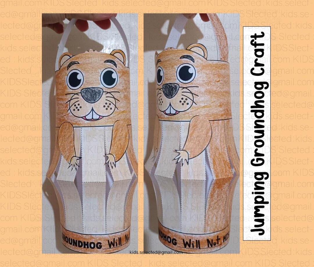 Groundhog Day Craft Lantern Paper DIY February Activities Animal ...