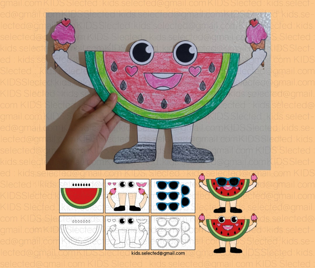 Watermelon Craft Summer Bulletin Board Coloring Pages End of the Year ...