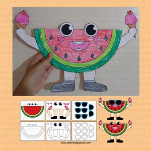Watermelon Craft Summer Bulletin Board Coloring Pages End of the Year ...