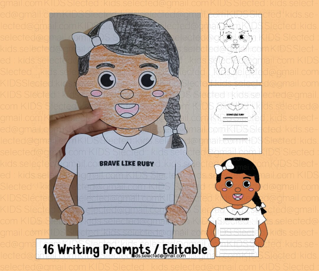 Black History Month Bulletin Board Ruby Bridges Craft Writing ...