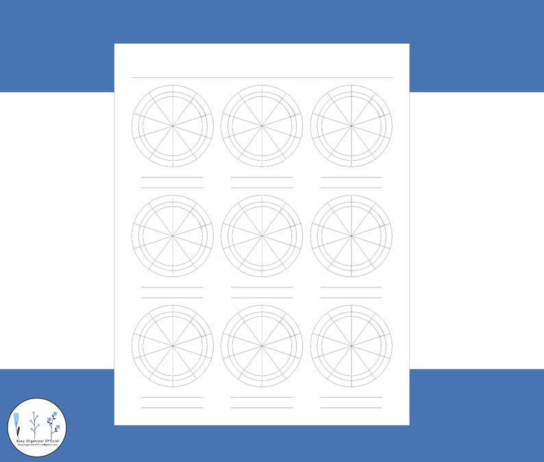 90 Pencil Color Chart Circular Template Printable Watercolor Swatch ...
