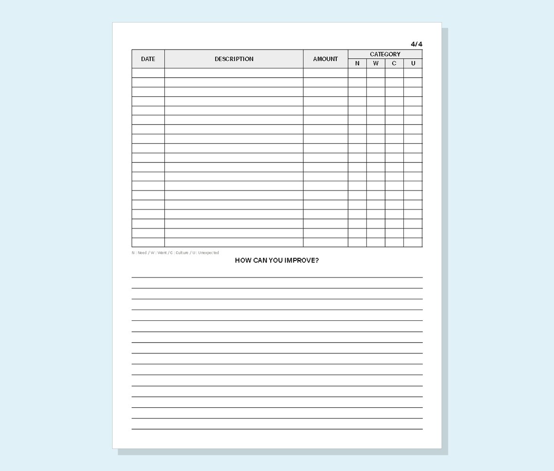 Kakeibo Budget Planner Printable Pdf Inserts Digital File Instant ...