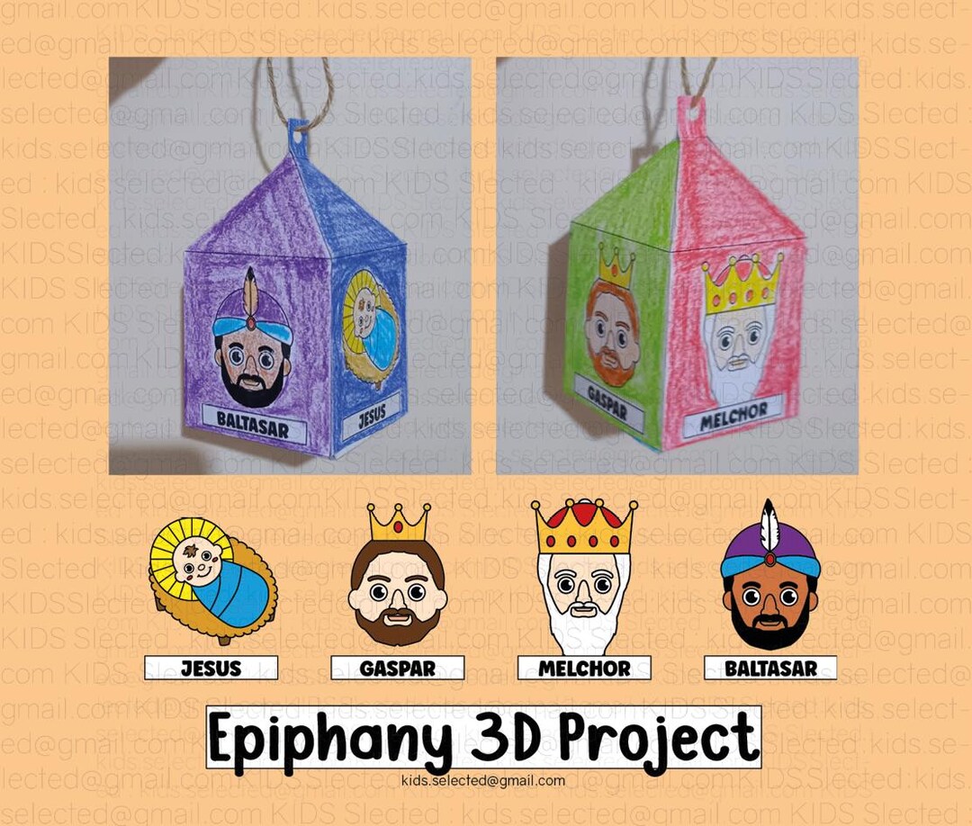 Three Kings Day Craft Epiphany Activities Paper Printable for Kids - Etsy