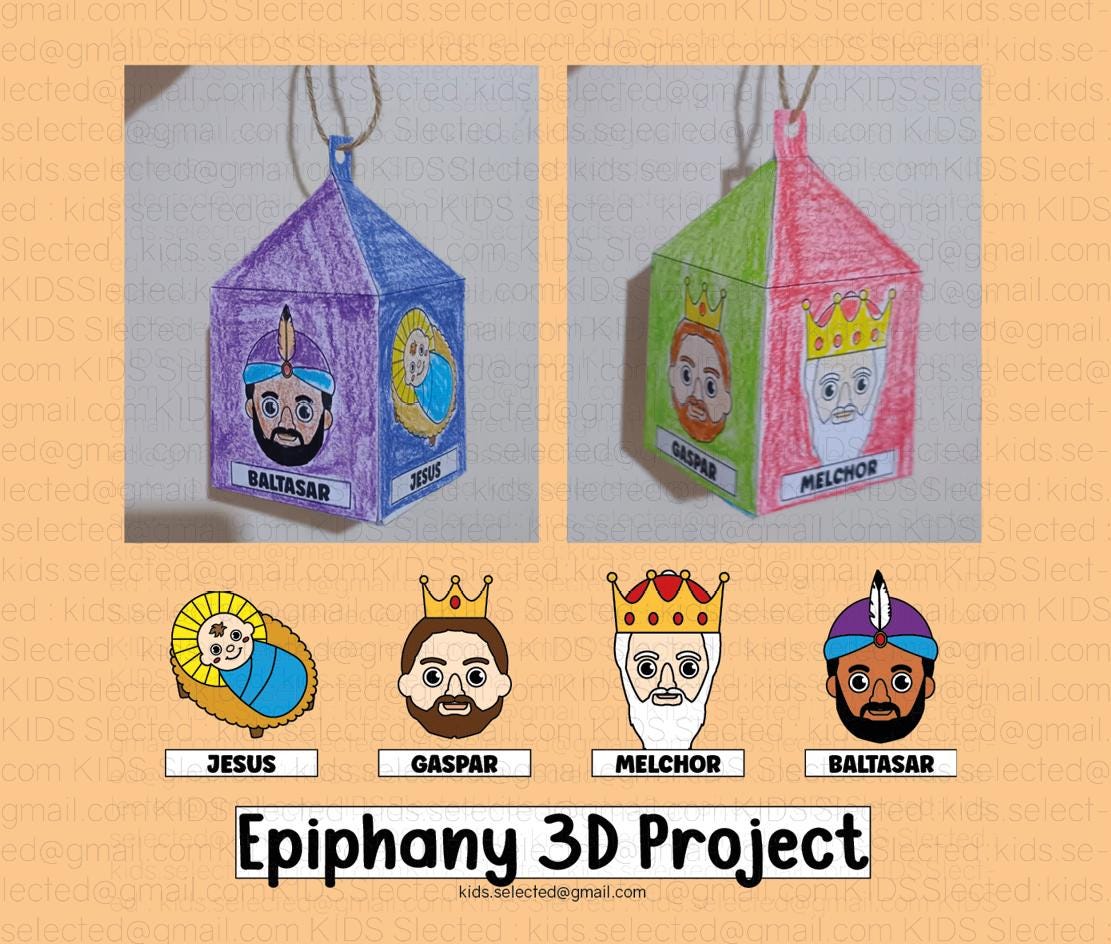 Three Kings Day Craft Epiphany Activities Paper Printable for Kids - Etsy