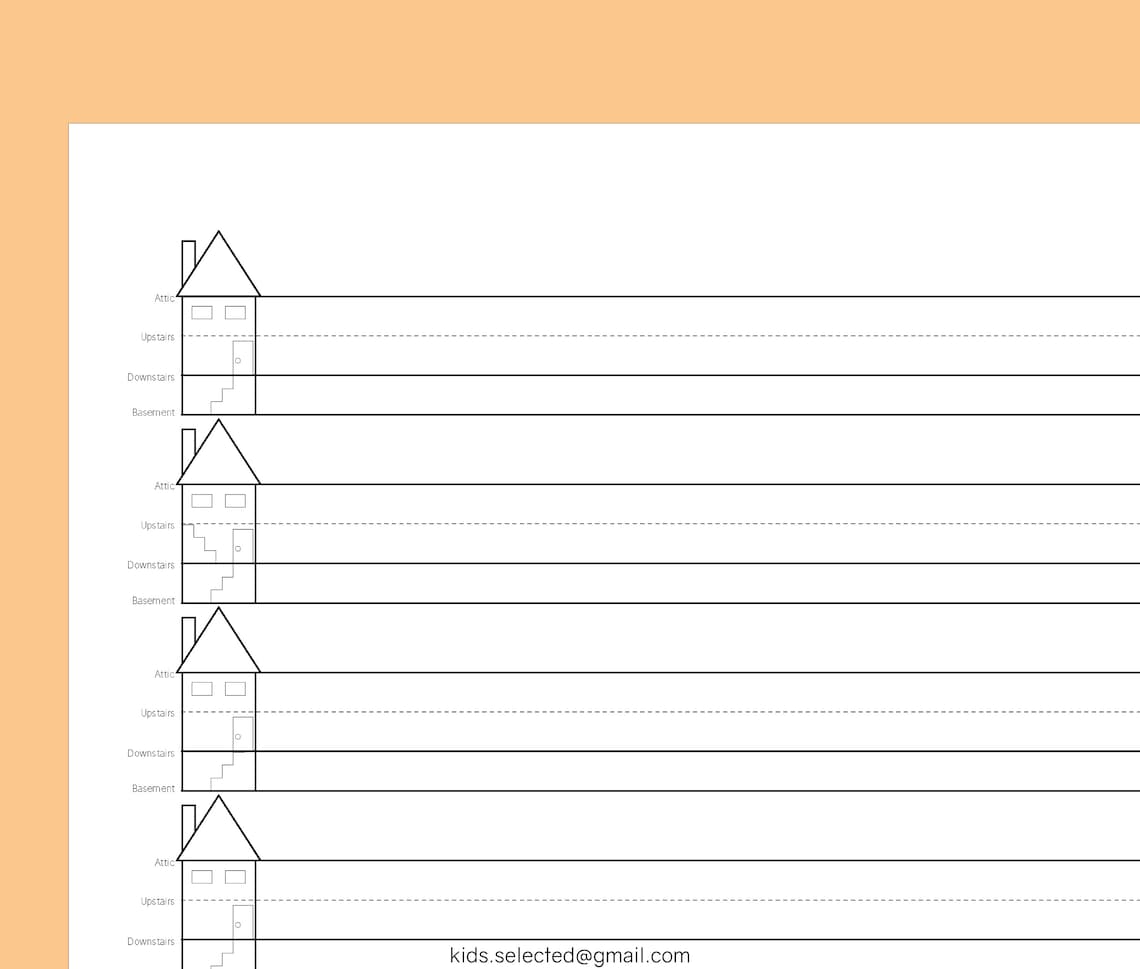 Handwriting Practice Paper for Kindergarten Instant Download Horizontal ...