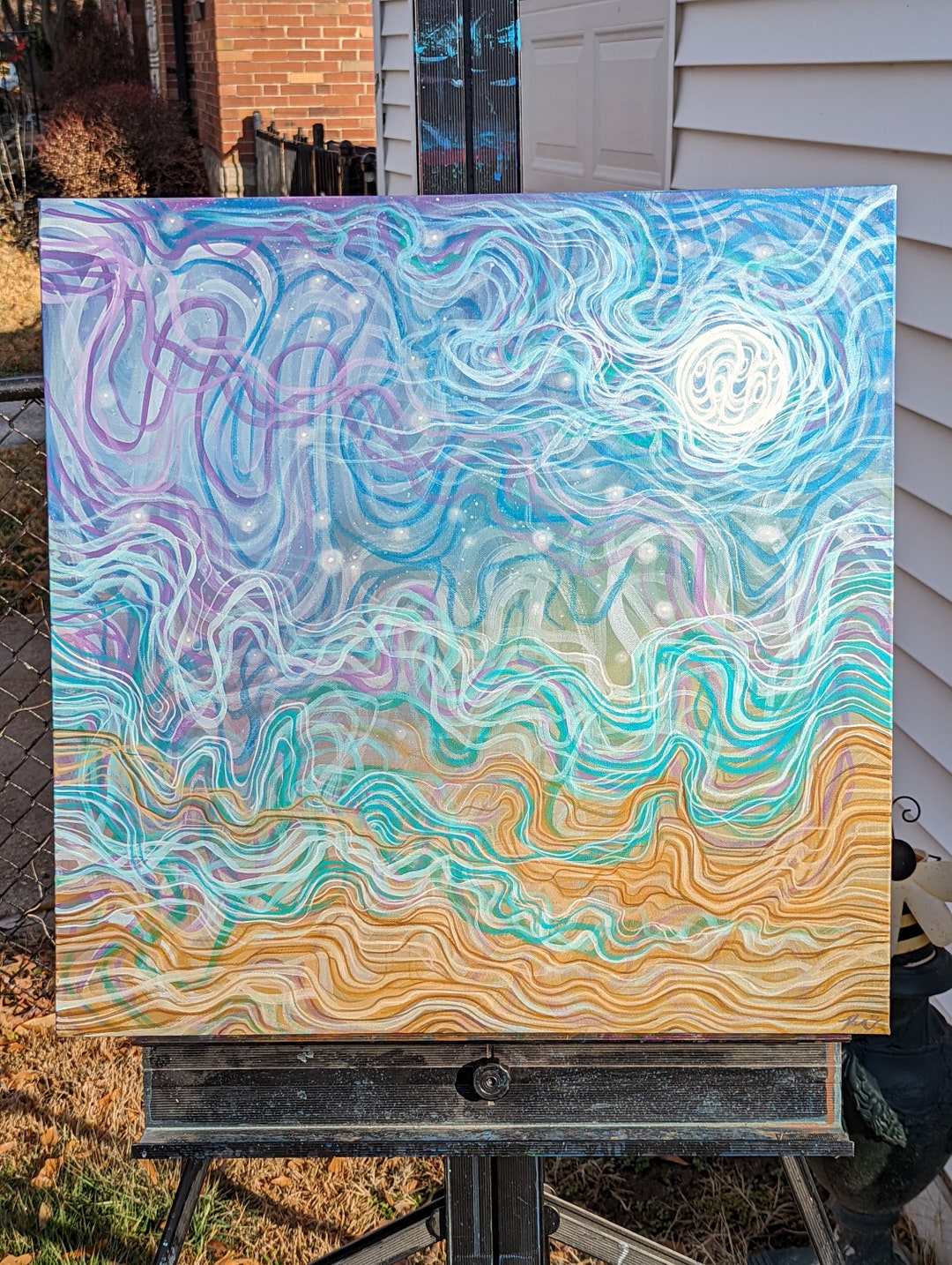 Coastal Sonata ORIGINAL 2X2 Ft Canvas - Etsy