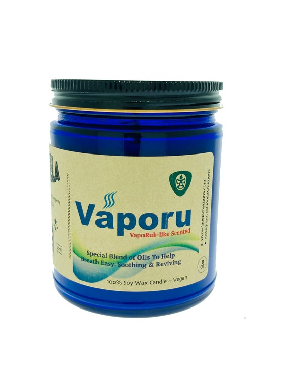 Vaporu vaporub-like Scented 100% Soy Candle Hand Made Long | Etsy
