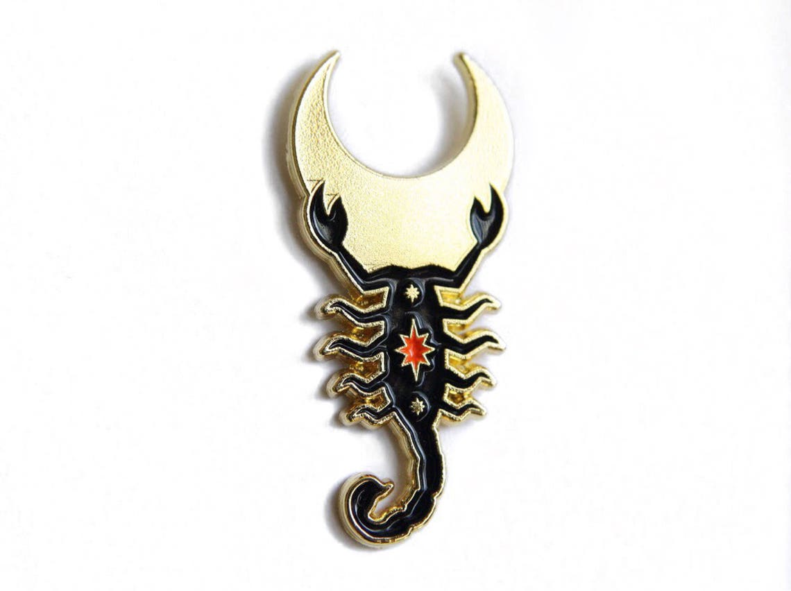 Scorpion Moon Rising Enamel Pin - Etsy