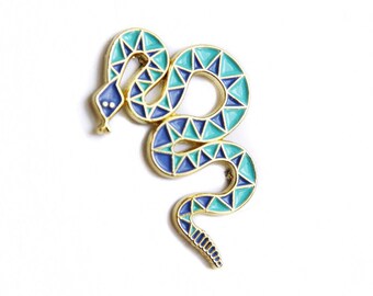Enamel Snake Pin - Etsy