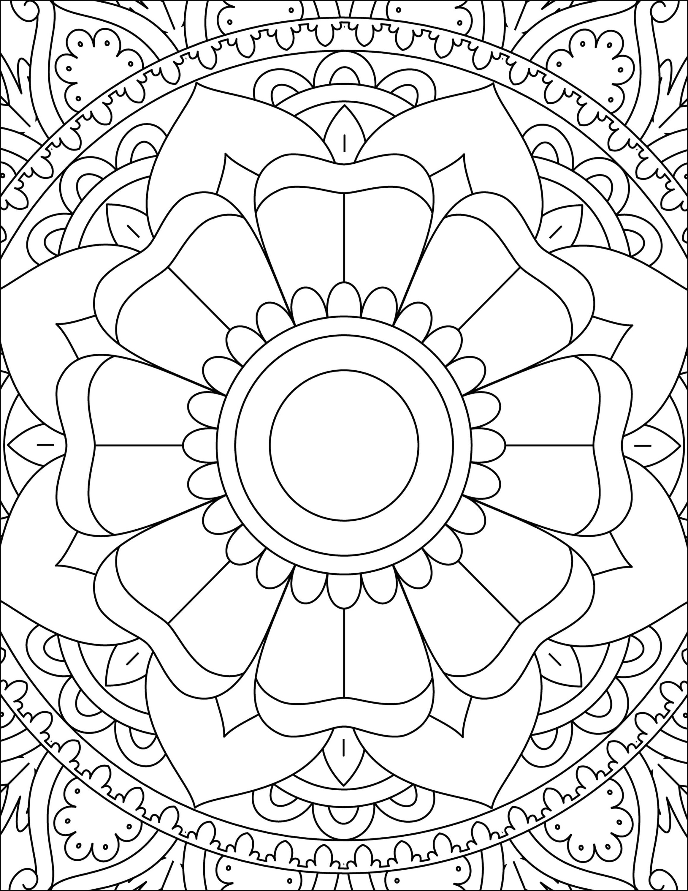 Basic Mandala Coloring Pages - Etsy Canada