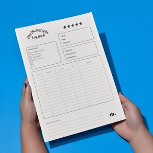 PRINTABLE Film Photography Log Book Analog Photographers Photo Tracker ...
