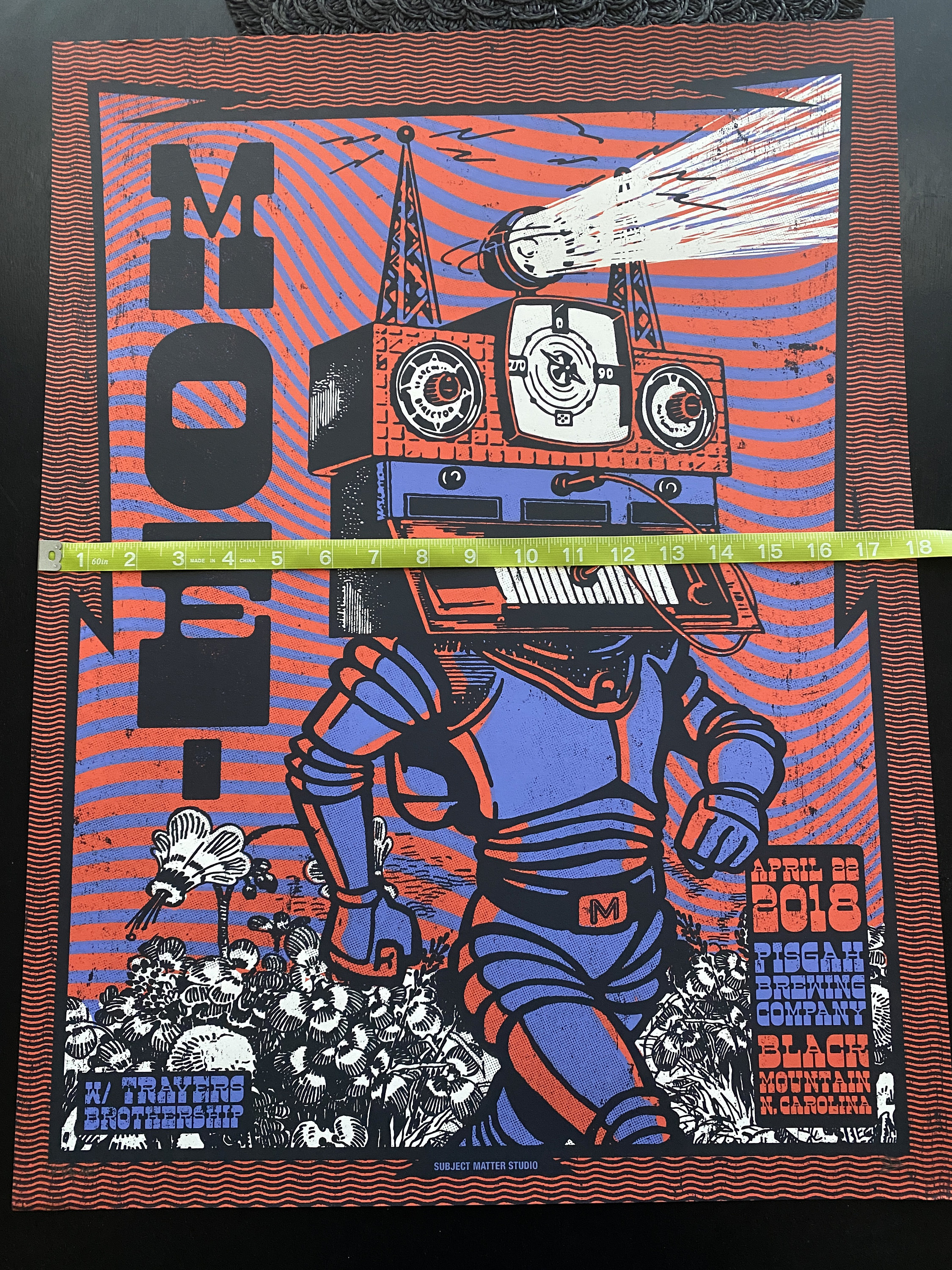 Moe - Original 2018 Concert Poster, Limited, Screen Printed, Black ...