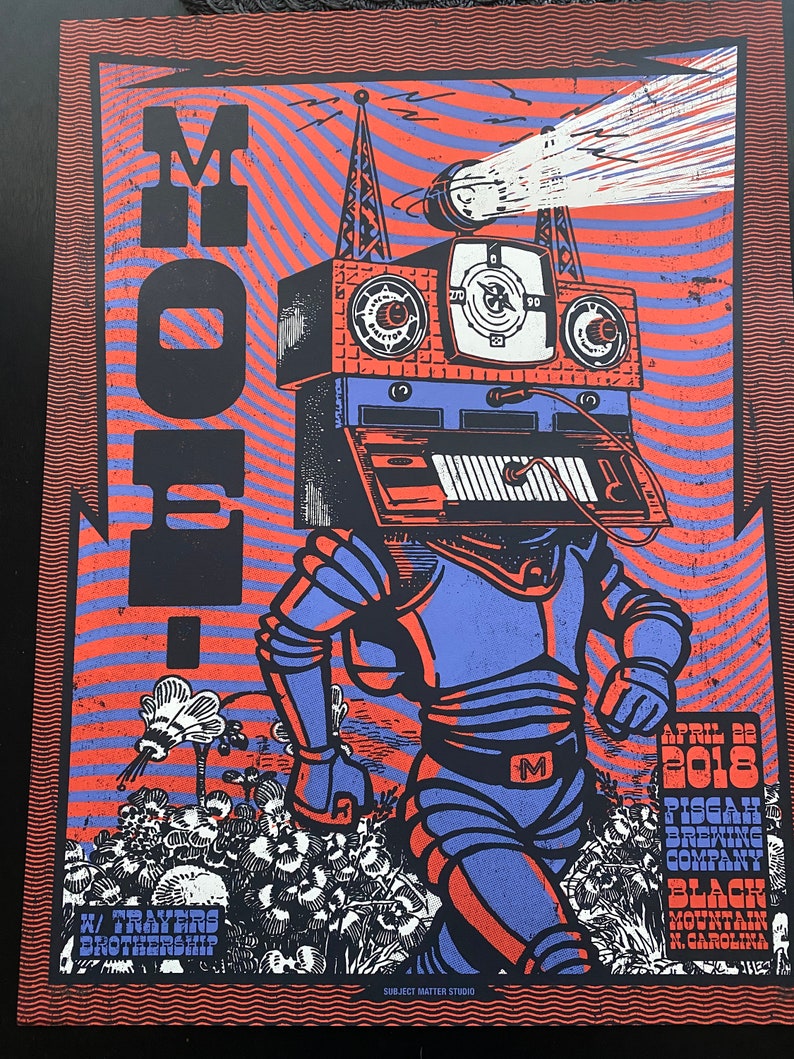 Moe - Original 2018 Concert Poster, Limited, Screen Printed, Black ...