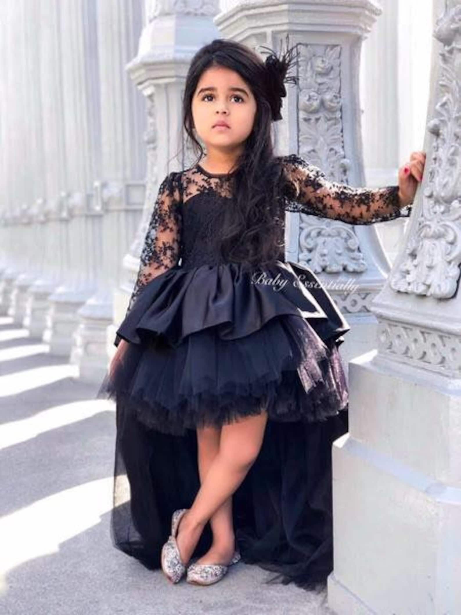 Toddler Black Flower Girl Pageant Birthday Party Breakfast at Tiffanys ...