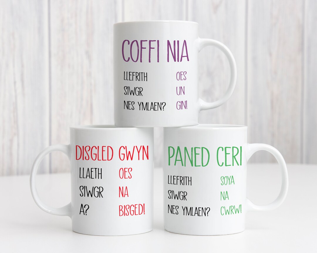Mwg 'sut Ydych Yn Cymryd Eich Te/coffi?' - Mwg Personol - Panad - Te ...