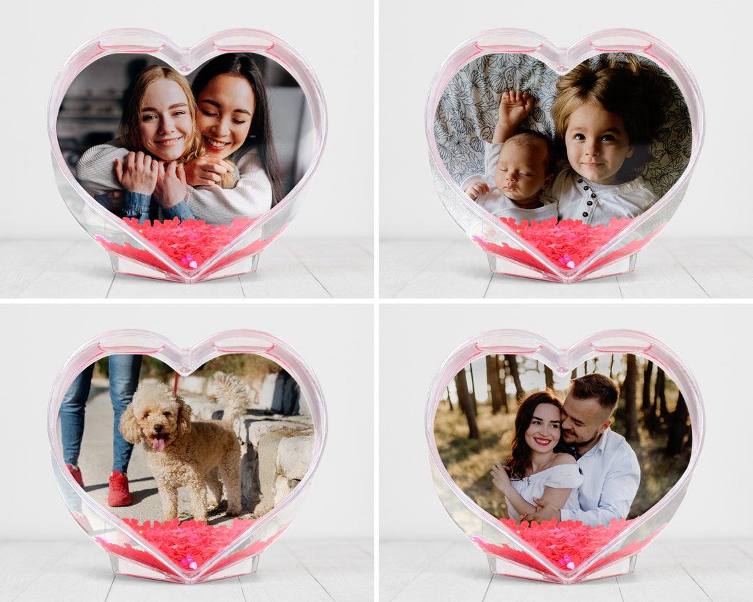 Heart Shape Photo Globe - Glôb Lluniau Siâp Calon- Picture Frame ...