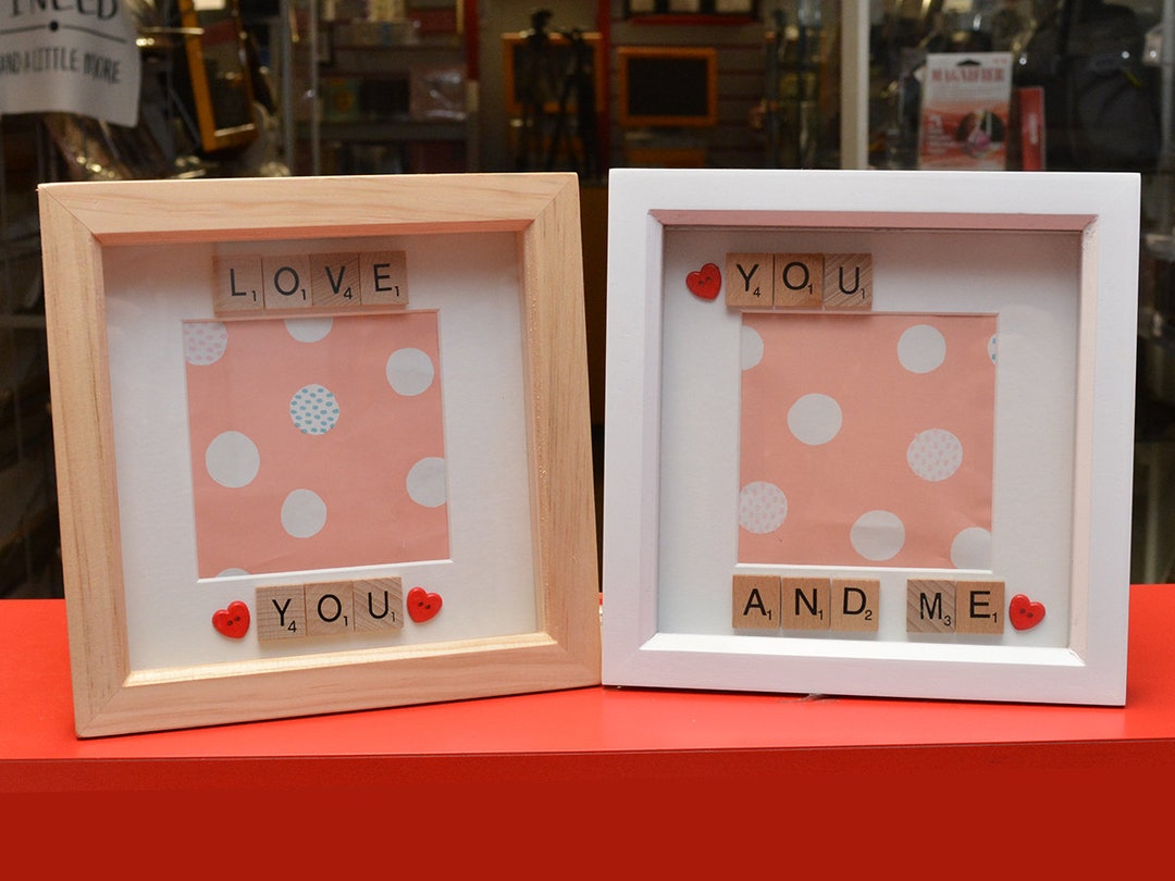 Scrabble Photo Frame You and Me Frame Love You Frame Scrabbles Scrabble ...