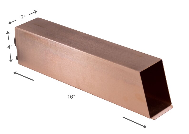 Eden 3 Long Box Scupper Brushed Copper - Etsy Israel