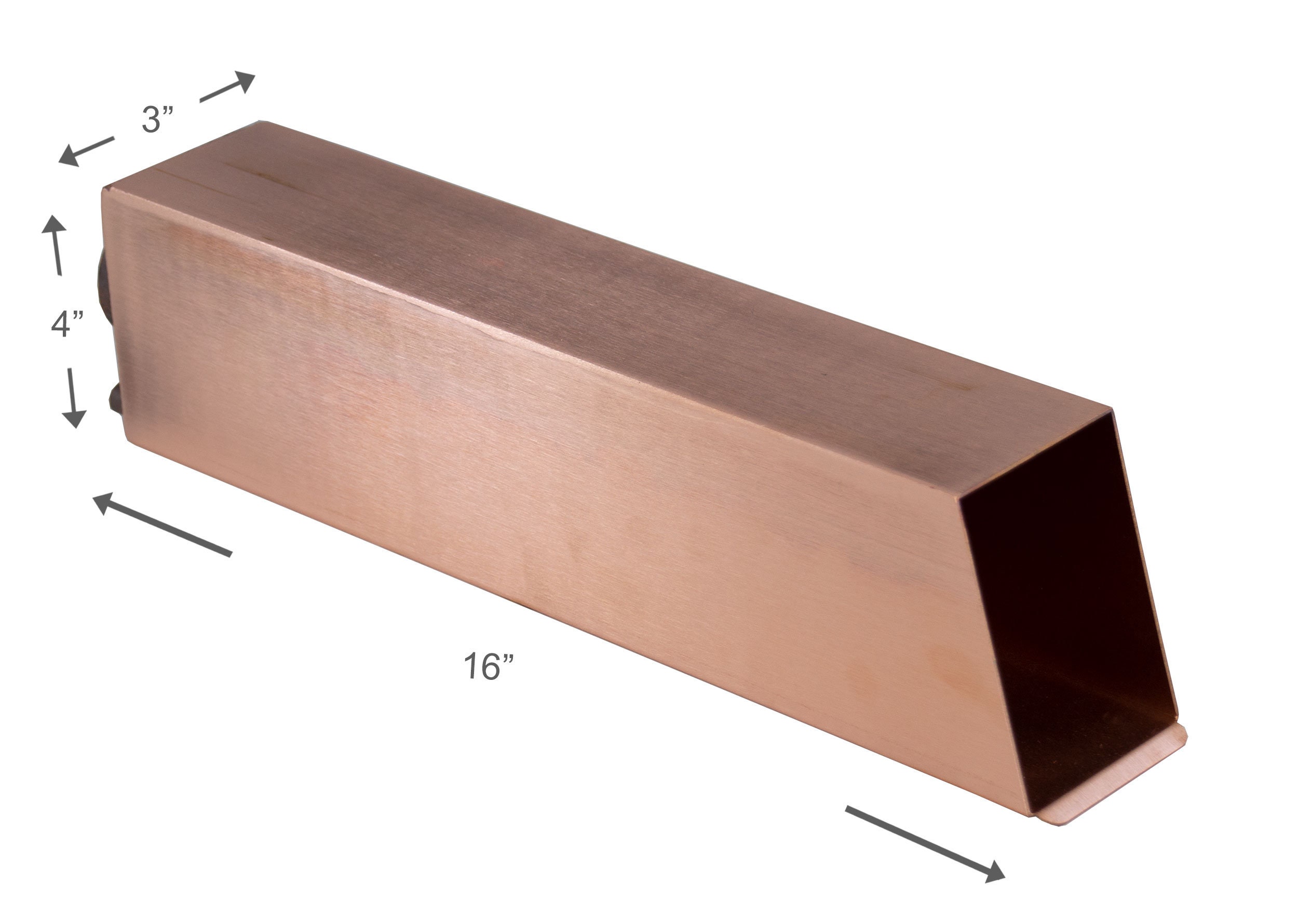 Eden 3 Long Box Scupper Brushed Copper - Etsy Israel