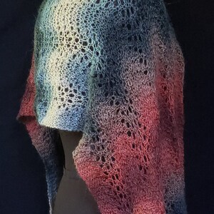 Old Shale Shawl - Red Cuillins - Old Shale Shetland Lace - Wool and ...