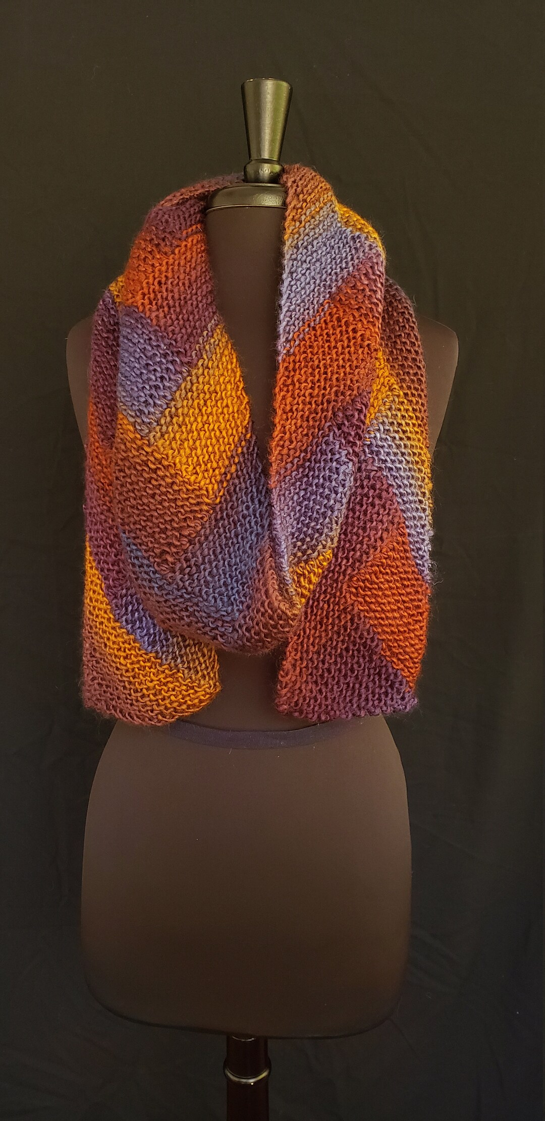 Hand Knit Celtic Braid Scarf - Peat Fires - Premium Brushed Acrylic - Etsy