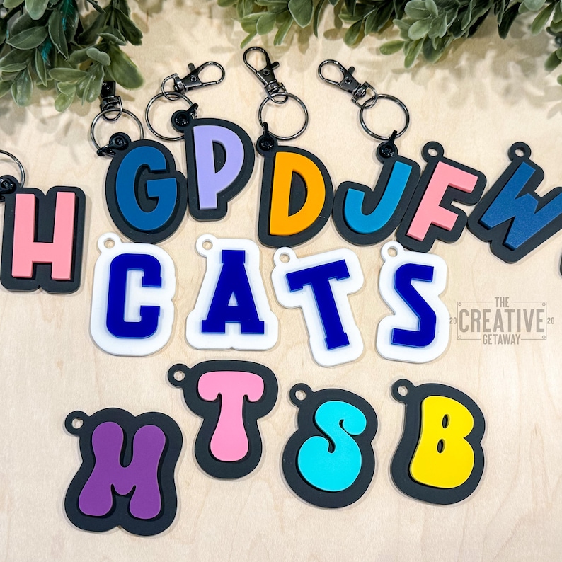 Keychain Alphabet Bundle, Letter Keychains, 3 Set Bundle, Backpack Tags ...
