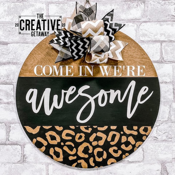 Leopard Print Wood Wreath - Etsy