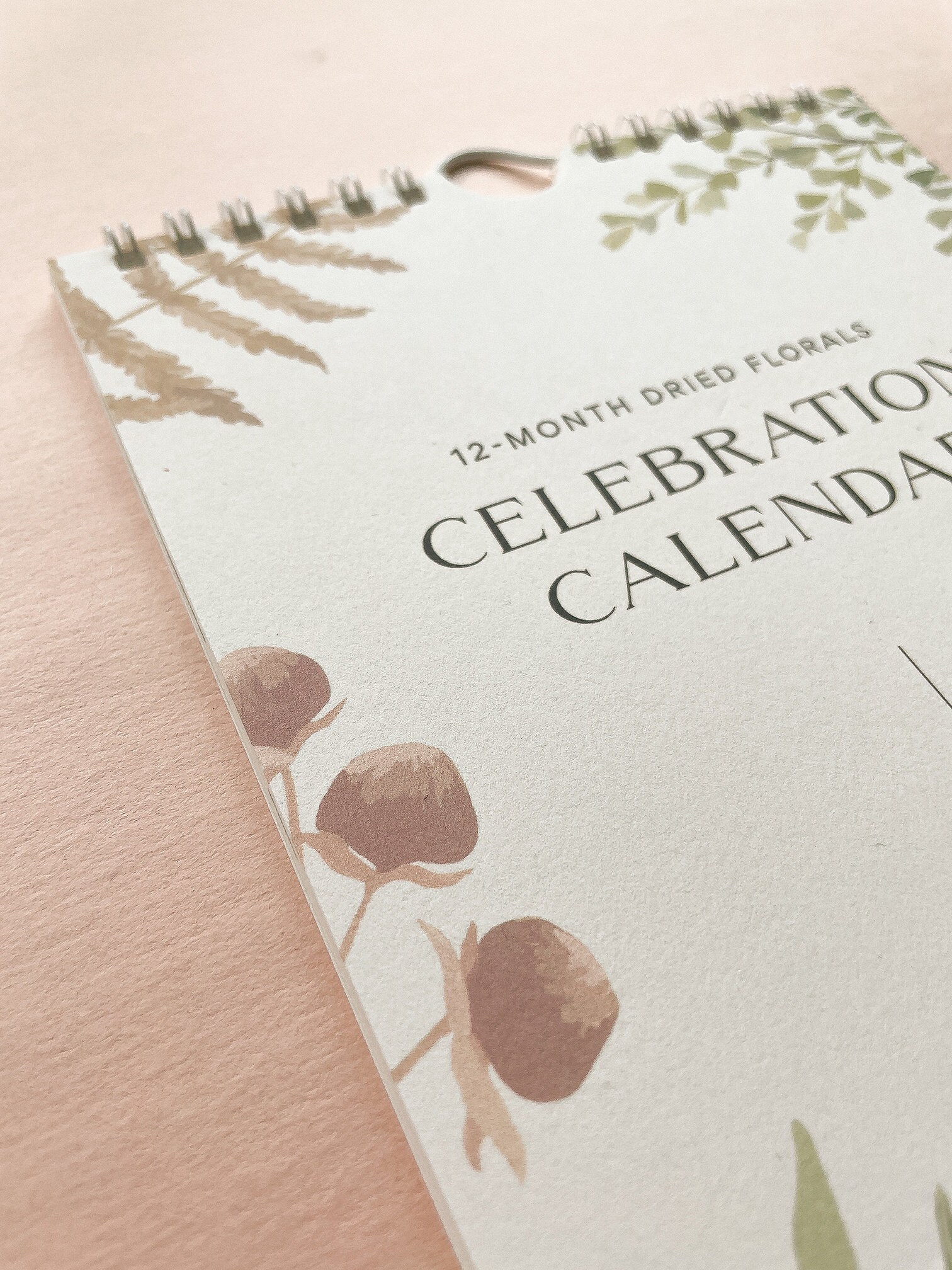 Dried Florals Celebration Calendar Perpetual Calendar | Etsy