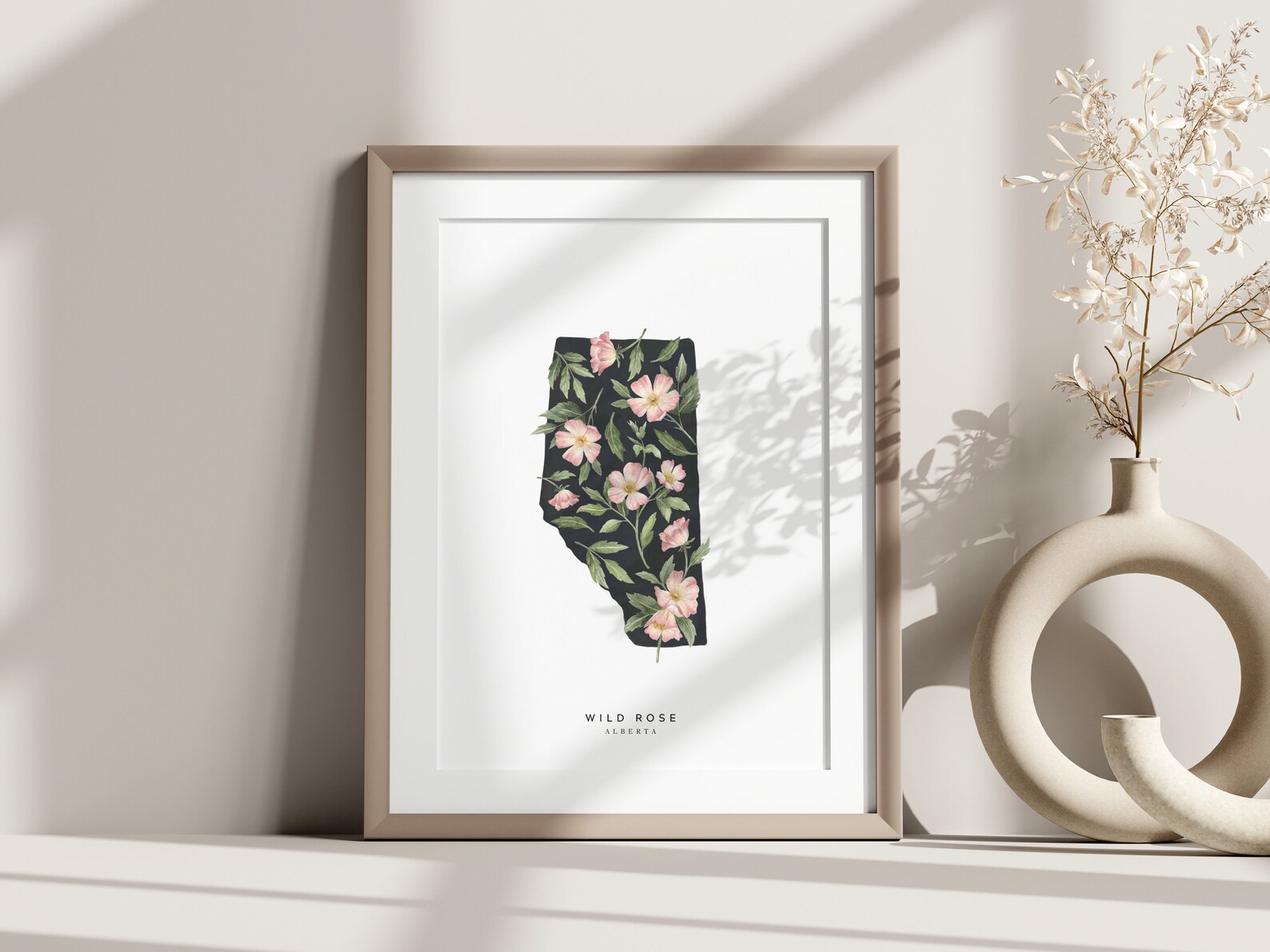 Alberta Wild Rose: Art Print Canada Province City Art - Etsy