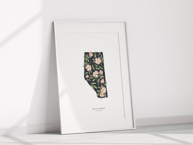 Alberta Wild Rose: Art Print Canada Province City Art - Etsy