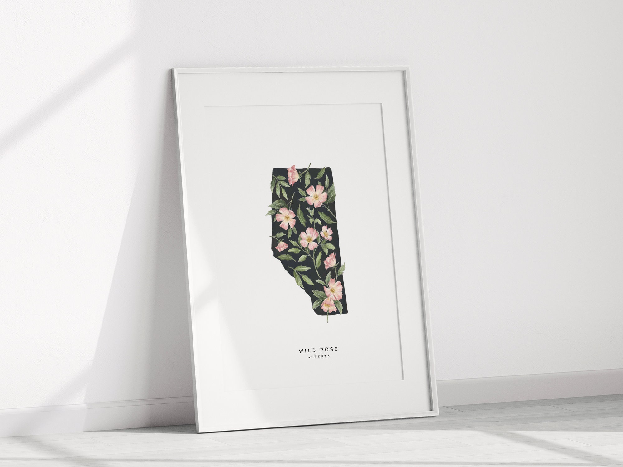 Alberta Wild Rose: Art Print Canada Province City Art - Etsy