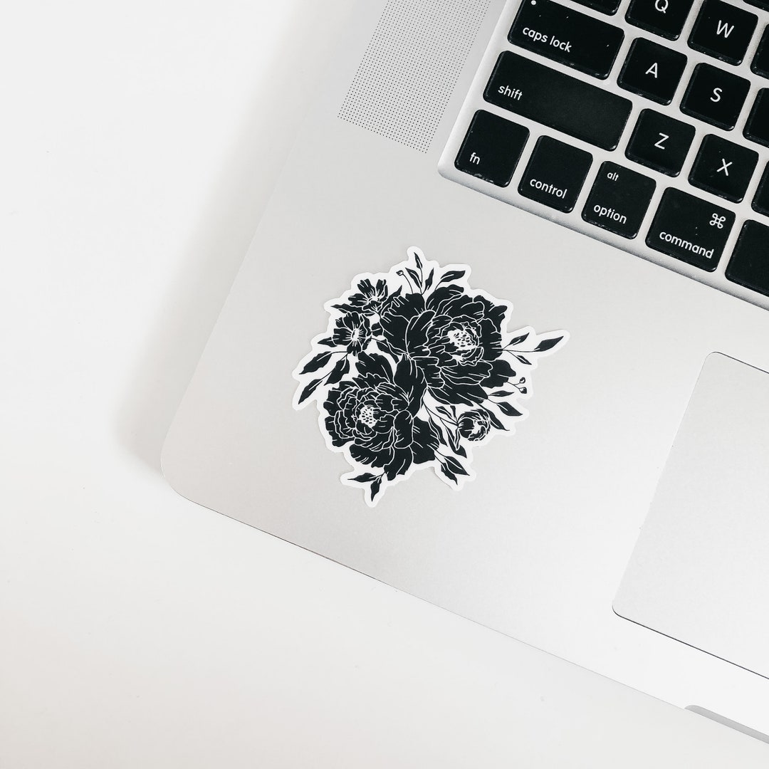 Minimalist Peony Sticker Waterproof Vinyl Sticker Die Cut Sticker ...