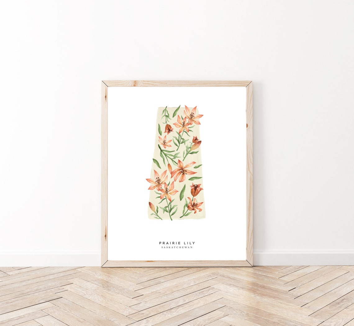Prairie Lily Art Print | Saskatchewan Province Flower, Canada - Etsy Canada